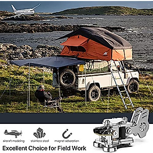 Putikeeg Mini Key Morse Radio HAM Send Telegram Double Paddle Morse Code Key with Stainless Steel Body Three Neodymium Magnets Base Silver