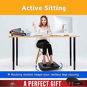 Foot Rest for Under Desk at Work (Soft but Firm), Ergonomic Office Desk Foot Rest 18" x 12", Under Desk Footrest with Washable Cover, Desk Foot Stool Work from Home Accessories