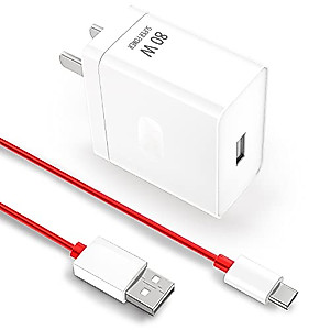 80W SuperVooc Charger for OnePlus 10Pro/10R, 65W Warp Charger for OnePlus 9Pro/9/8T/Nord 2T/9R/9RT,Super Fast USB C Wall Charger Block Replacement with 3.3ft Ultra Fast Type C Charging Cable