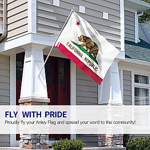 Anley Fly Breeze 3x5 Foot California State Flag - Vivid Color and Fade proof - Canvas Header and Double Stitched - Calif. CA Flags Polyester with Brass Grommets 3 X 5 Ft
