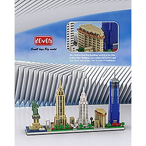 dOvOb Architecture New York Skyline Micro Mini Blocks Building Set, 3048 Pieces Bricks,3D Puzzle Collection Model Kit as Gift for Adults or Kids