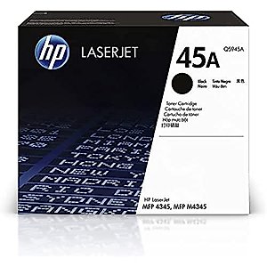 Original HP 45A Black Toner Cartridge | Works with HP LaserJet 4345 MFP Series, HP LaserJet M4345 MFP Series | Q5945A