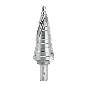 ACTOOL Industrial HSS Step Drill Bit 3/16 inch to 1 inch with 3/8 inch Shank, Double Spiral Flute with 14 Step Size