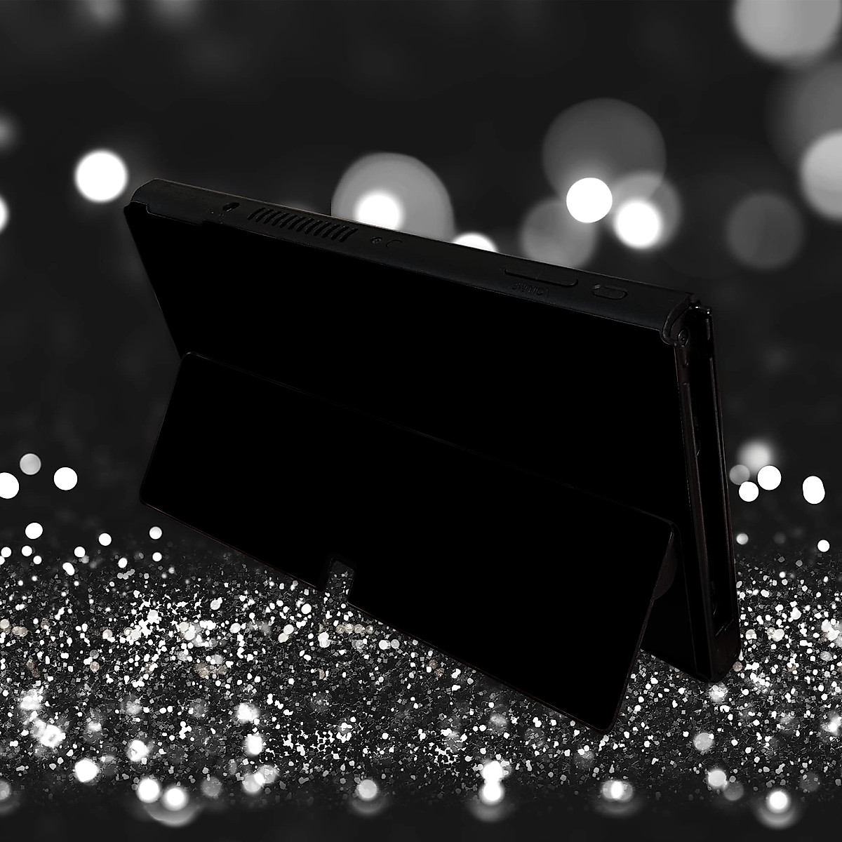 BelugaDesign Solid Color Switch Skin | Cute Pastel Sticker Wrap Vinyl Decal | Compatible for Nintendo Switch (Switch OLED, Black)