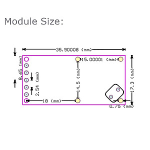 DIYmall RCWL-0516 Motion Detection Sensor, Microwave Radar Sensor, Switch Module, for Arduino ESP8266 Nodemcu Wemos, for Raspberry PI, for Human Rat Cat Detector, Detection Distance 5-7m