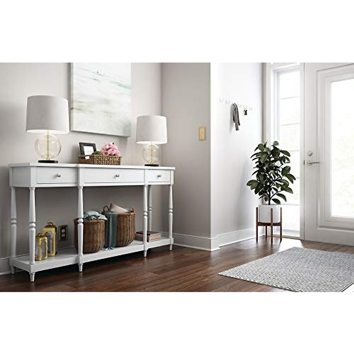 Franklin Brass Single Prong Towel Hook, Robe Hook White Towel Holder for Bathroom, Bathroom Accessories, B59103M-W-C