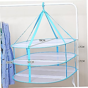 2pcs 3 Foldable Garment Rack Collapsible Laundry Drying Rack Foldable Laundry Rack Sweater Drying Rack Collapsible mesh Basket Clothes Drying Rack Drying Rack. mesh Drying Rack Air