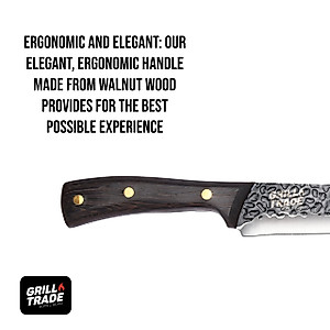 Grill Trade Carving Knife Set - 16-Inch Ultra-Sharp Chef Knife - Steak Knives for Precise Cutting - Ergonomic Carving Knife for Meat - Sharp Knife Meat Slicer for Home - Meat Cutting Knife - Set of 1