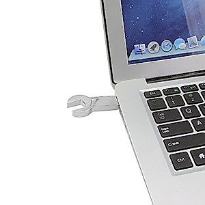 CHUYI Novelty and Cool Metal Wrench Shape Design 64GB USB 2.0 Flash Drive Pendrive Memory Stick Creative Thumb Drive Jump Drive Gift