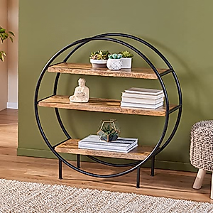 Christopher Knight 3 tier Home Shelf, Natural + Black