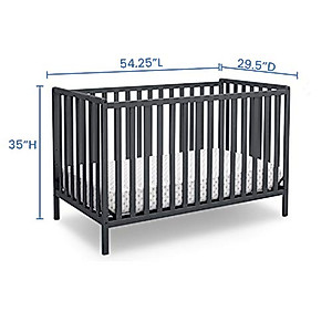 Delta Children Fancy 4-in-1 & Mattress, Dark Chocolate with Twinkle Stars Crib & Toddler Mattress