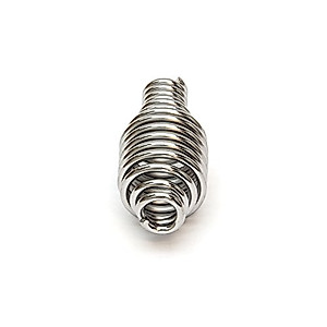 Spring Stove Handle, Chrome Finish, Tapered at one end. Max Diameter: 1-9/16", Length: 3-3/8", Fits 1/2" Rod. for use with BBQ Grills, Smokers, Furnaces, Coal/Wood/Pellet Stoves, Boilers.