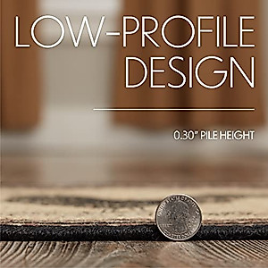 VHC Brands Sawyer Mill Charcoal Farmhouse Dining Room Living Room Kitchen Floor Natural Jute Rug w/ Pad 20x30 Poultry