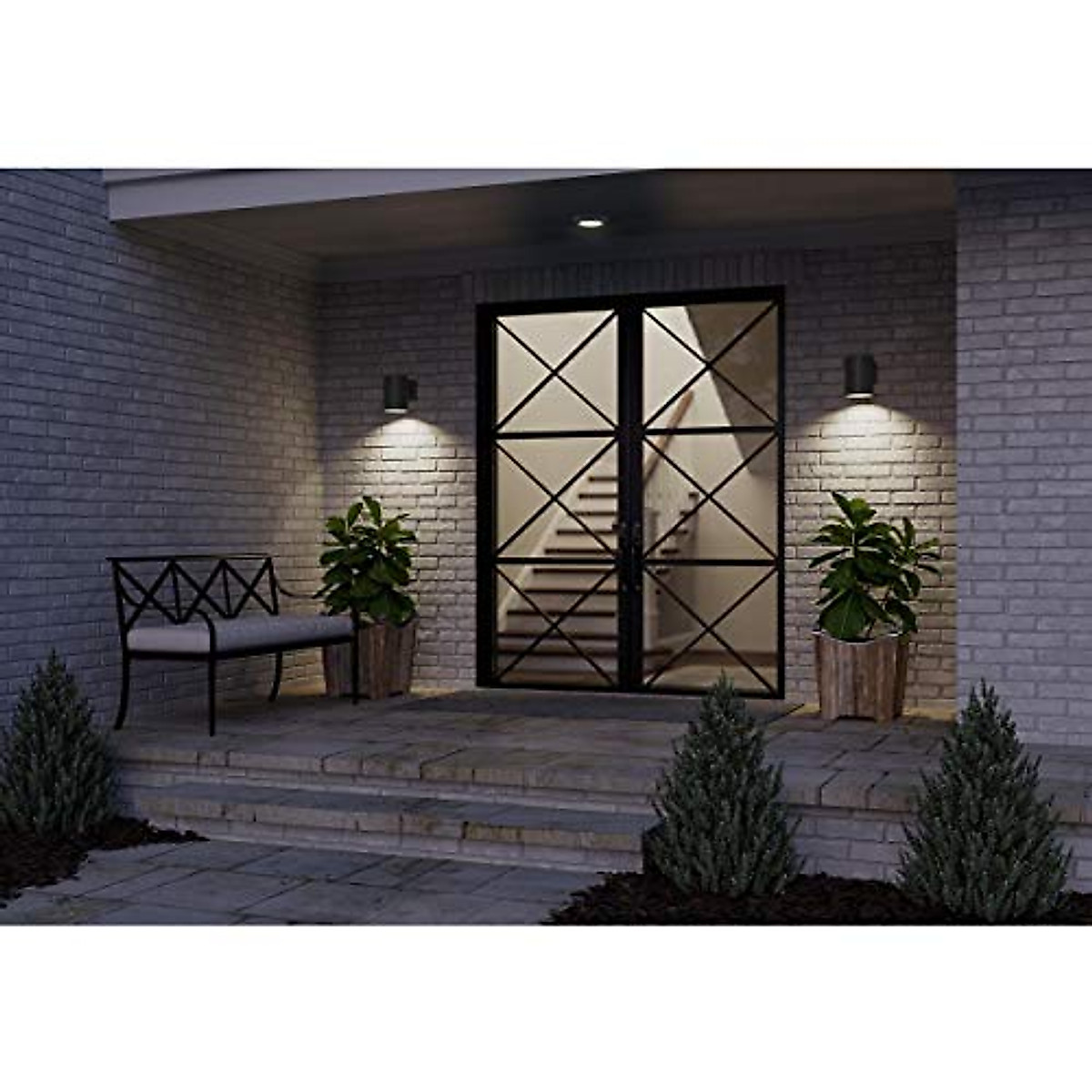 Cylinder Collection 5" Modern Outdoor Wall Lantern Light Black