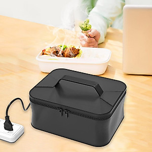TN TONNY Mini Portable Oven,12V /110V Electric Lunch Box Personal Food Warmer Microwave Heated Lunch Box Portable Lunch Totes for Office/Home/Truck/Outdoor