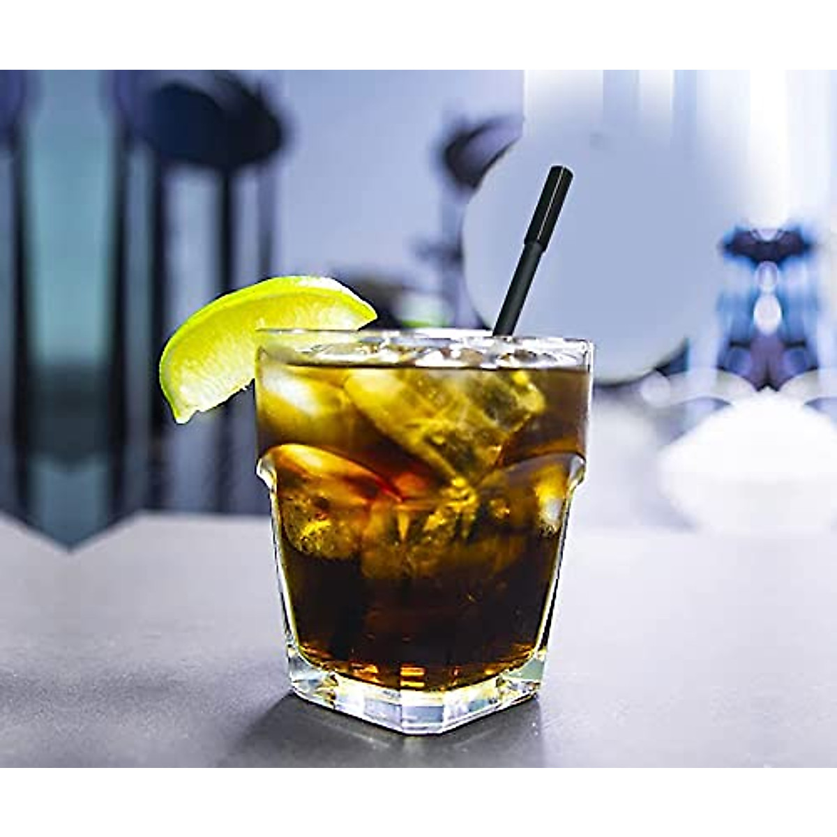 Silicone Tip Paper Straws - 250 pack - 7 3/4 inch Unwrapped Paper Drinking Straws with Silicone Tips (Black)