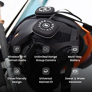 ALECK Nunchucks Universal Wireless Bluetooth Helmet Speakers Headphones for Ski and Snowboard Audio-Ready Helmets, Glove Friendly Controls, Microphone Headset for Hands-Free Calls, 2-Pack