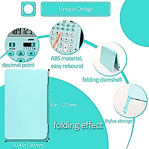 VEWINGL Calculator with Notepad,12 Digit Large Display Office Desk Calcultors,Dual Power Rechargeable and Solar 2 in1 Multi Function Calculator,Suitable for Office,School,Home and Business use (Cyan)
