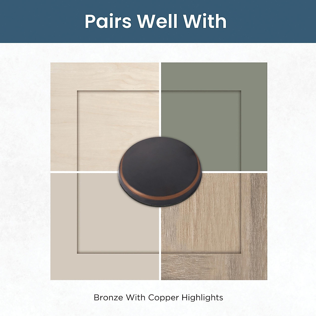 Franklin Brass Nautical (5-Pack) Cabinet Handles 3' Hole Center Bronze w/Copper Highlights Kitchen Drawer Pulls Dresser, Furniture Hardware P18639K-VBC-B