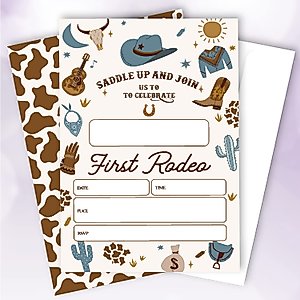 Grapehiker Unisex-Adults Birthday Party Invitation Set, 20 Cards with Envelopes, Multicolor, Includes Horizontal Lines for Writing Details