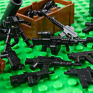 VICVIK Weapons Pack Military Weapons Accessories WWII Soldier Model Toys Military Equipment Battle Blocks Bricks Children's Toys, Compatible with Mini Figure Brick Toy for Boys Age 3＋
