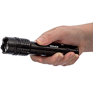 Police Stun Gun 1158 - Aluminum Series 59 Billion Rechargeable with LED Tactical Flashlight