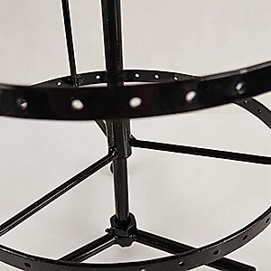 PENGKE Earring Holder Organizer,360 Rotating Earring Organizer, 4 Tiers 144 Holes Earring Jewelry Display Stands,Metal Necklace Jewlery Holder,12.2 x6 inch Black