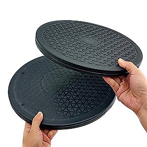 12" Heavy Duty Rotating Swivel Turntable Stand with Steel Ball Bearings for TV/Computer/Monitor, 2 PCS