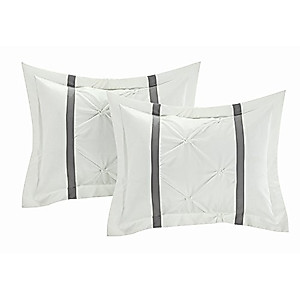 Chic Home 8 Piece Vermont Comforter Set, King, White