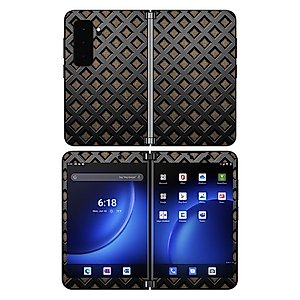 MightySkins Skin Compatible with Microsoft Surface Duo 2 - Black Wall | Protective, Durable, and Unique Vinyl Decal wrap Cover | Easy to Apply, Remove, and Change Styles | Made in The USA