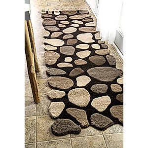nuLOOM Pebbles Hand Tufted Wool Runner Rug, 2' 6" x 10', Natural