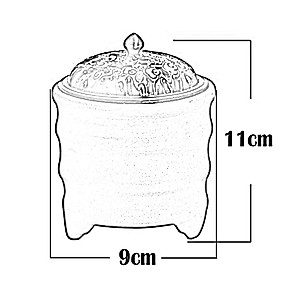 RXBFD Ceramic Electric Incense Burner - Timing Temperature Control Aromatherapy Furnace,Agarwood Essential Oil Burner,Home Porcelain,Balcony,Porch,Patio,Garden Essential