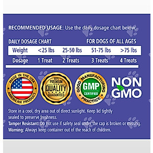 Supplement Anti Inflammatory for Dogs with Turmeric, Hip, and Joint - Dog Arthritis Pain Relief, Support for Mobility & Wellness, USA Made-GMP Certified, Non-GMO, 120 Tablets - Jack & Milo