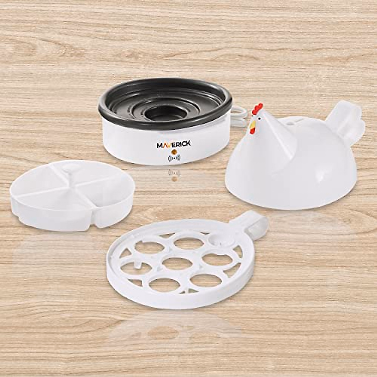 Maverick SEC-2 HENRIETTA HEN EGG COOKER | 7 Egg Capacity Electric Egg Maker for Hard, Soft & Poached Eggs