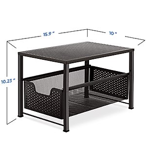 Bextsware Auledio Stackable Multi-Function Under Sink Cabinet Sliding Basket Organizer Drawer, Bronze