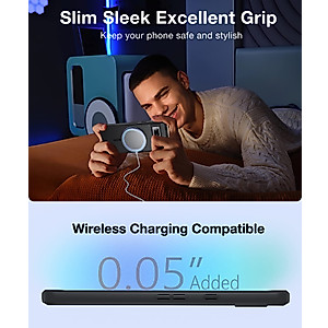 FNDMIL NO.1 Magnetic for Google Pixel 7a Case [Compatible with MagSafe][Anti-Fingerprint][Slim Fit][Military Shockproof] Translucent Matte Hard Back Pixel 7a 5G Phone Cover, Black