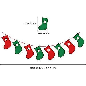 TODOZO Christmas Wall Decor Banner Hanging Bunting Garland Banner Decoration Supplies Wall Banner Hanger (A, One Size)