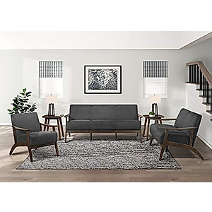 Lexicon Savry Living Room Loveseat, Dark Gray