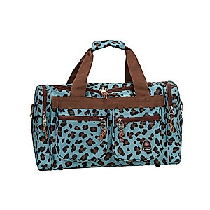 Rockland Duffel Bag, BLUELEOPARD, 19"