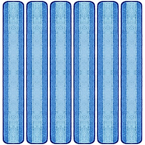 LTWHOME 36 Inch Microfiber Wet or Dry Mop Refill Pads for Hardwood Floor Commercial Supplies (Pack of 6)