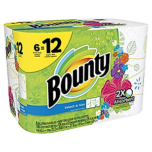 Bounty Select-A-Size Paper Towels Print, 6 ct