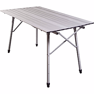 Camp Chef Mesa Aluminum Camp Table - Portable, Collapsible Camping Table for Outdoor & Camping Gear - Adjustable Table Height (27"-39")