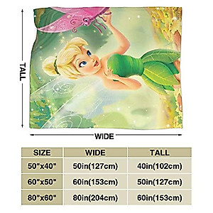 Mars Sight Tinker Bell Blanket Throw Blanket Soft, Warm and Lightweight for Couch Bed Sofa Luxury Fleece Blanket