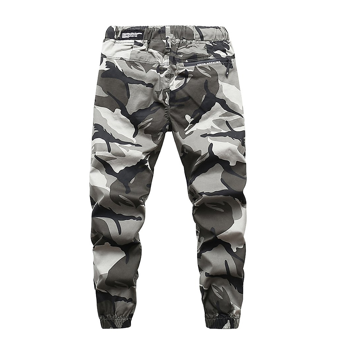 LOKTARC Boys Camo Pants Kids Pull On Drawstring Youth Camouflage Cargo Joggers Grey Size 160/12-13 Years
