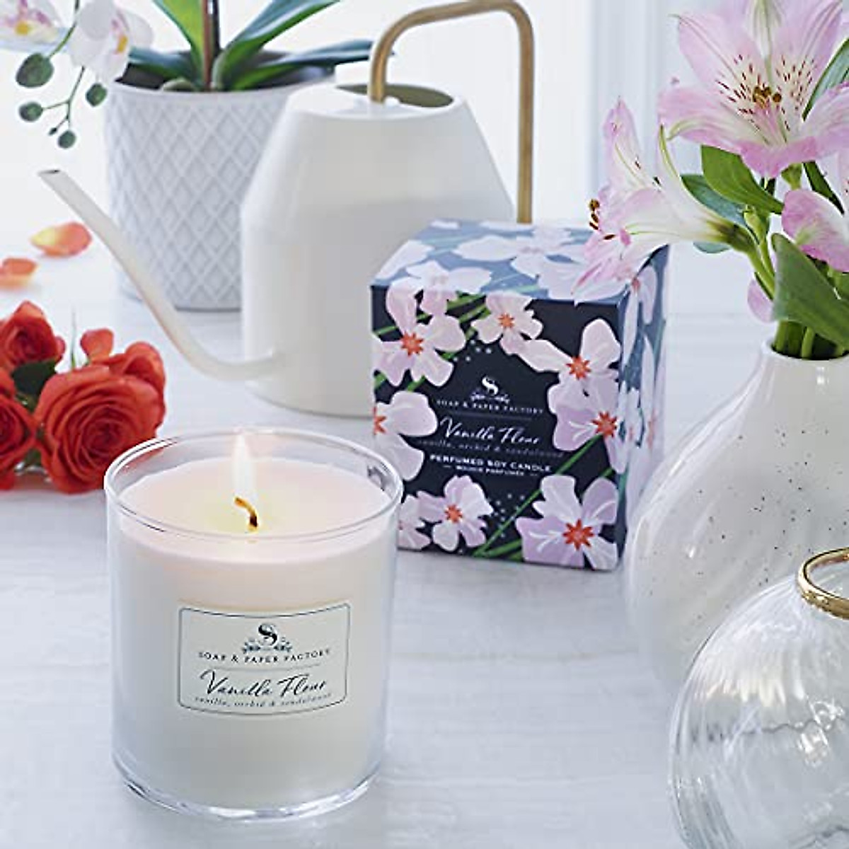 Soap & Paper Factory Vanilla Fleur 9.5 oz Large Soy Candle