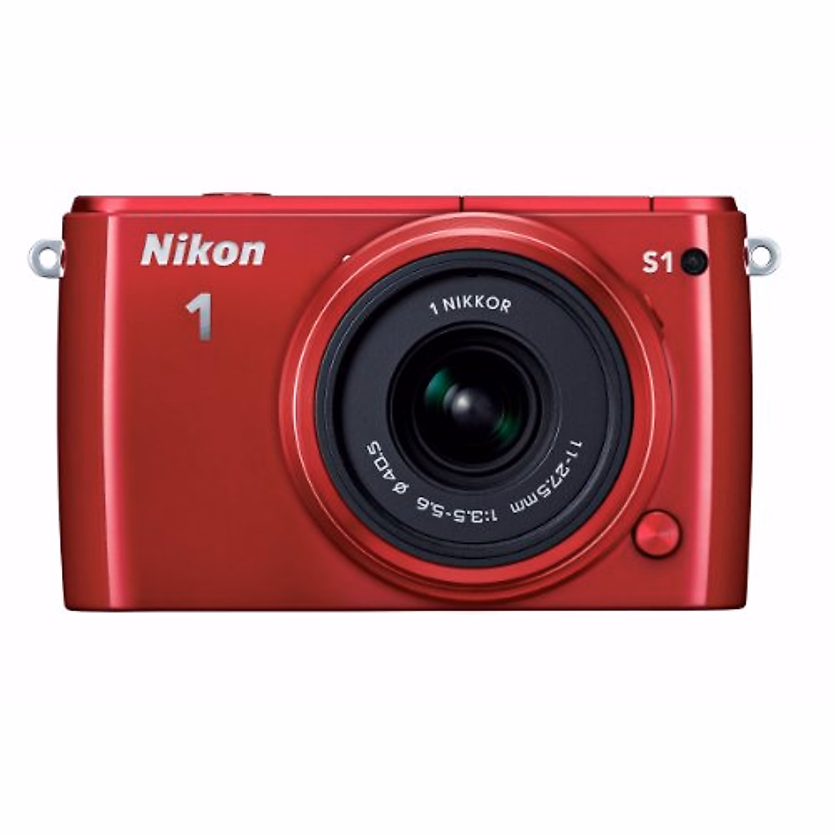 Nikon 1 S1 10.1 MP HD Digital Camera with 11-27.5mm 1 NIKKOR Lens (Red)