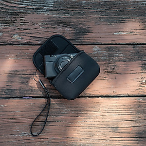 JJC Neoprene Compact Digital Camera Case Travel Pouch for Sony ZV-1 RX100 VII VA VI V IV III II DSC W800 W830 WX500 HX99 HX90V HX80 for Canon G7X III II G9X II SX740 SX730 SX620 SX610 ELPH 360 190 180