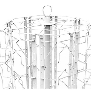 FixtureDisplays® Up to 32 Adjustable Pockets Display Rack, Greeting Post Card Christmas Holiday Spinning Rack Stand, Pocket Size: 4.5-7.6" Wide, 5.8" and Up Tall, 8 Sided, 11602-O-BLK-NF