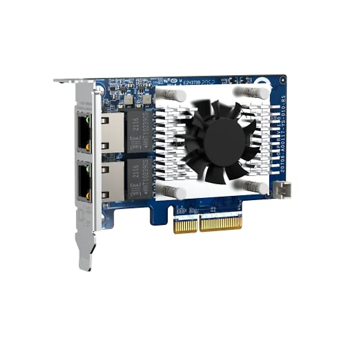 QNAP QXG-10G2TB Two Port 10GbE Network Card Supporting up to Five speeds (10GbE / 5GbE / 2.5GbE / 1GbE / 100MbE), and maximizes Your NAS and PC Network connectivity