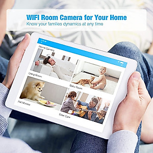 Ebitcam Baby Monitor with Camera and Audio, 1080P HD Pet Camera with Sound/Motion Detect, Plug-in Indoor Security Camera with Night Vision, 2 Way Audio Nanny IP Cam for Home Surveillance-Alexa